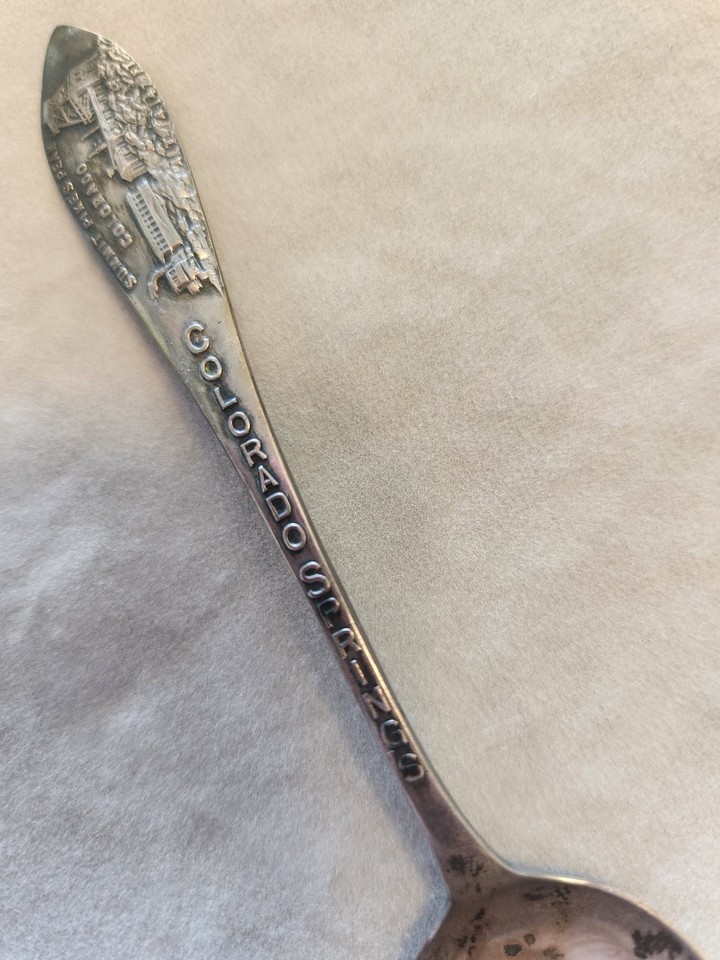 Colorado Springs Pike's Peak Summit Steam Train Spoon Sterling Silver 5 ...