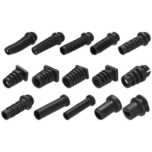 30pcs Strain Relief Cord Connector Assortment Cable Boot Sleeve, Black ...