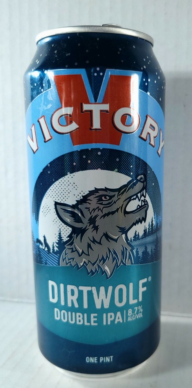 Victory Brewing Co's Dirtwolf Double IPA Empty 16oz. Beer Can ...