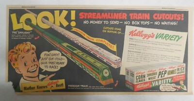Kellogg's Cereal Ad: The Freedom Train From 1948 Size: 7.5 x 15 inches ...