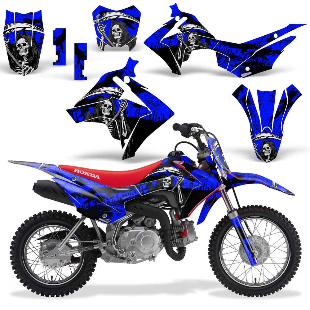 Dirt Bike Decal Graphic Kit + NP's For Honda CRF110 F 2013-2018 REAPER ...