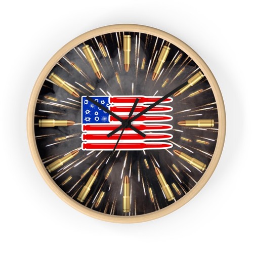US Flag Clock Patriotic Clocks Gift for Veteran Flag American Flag ...