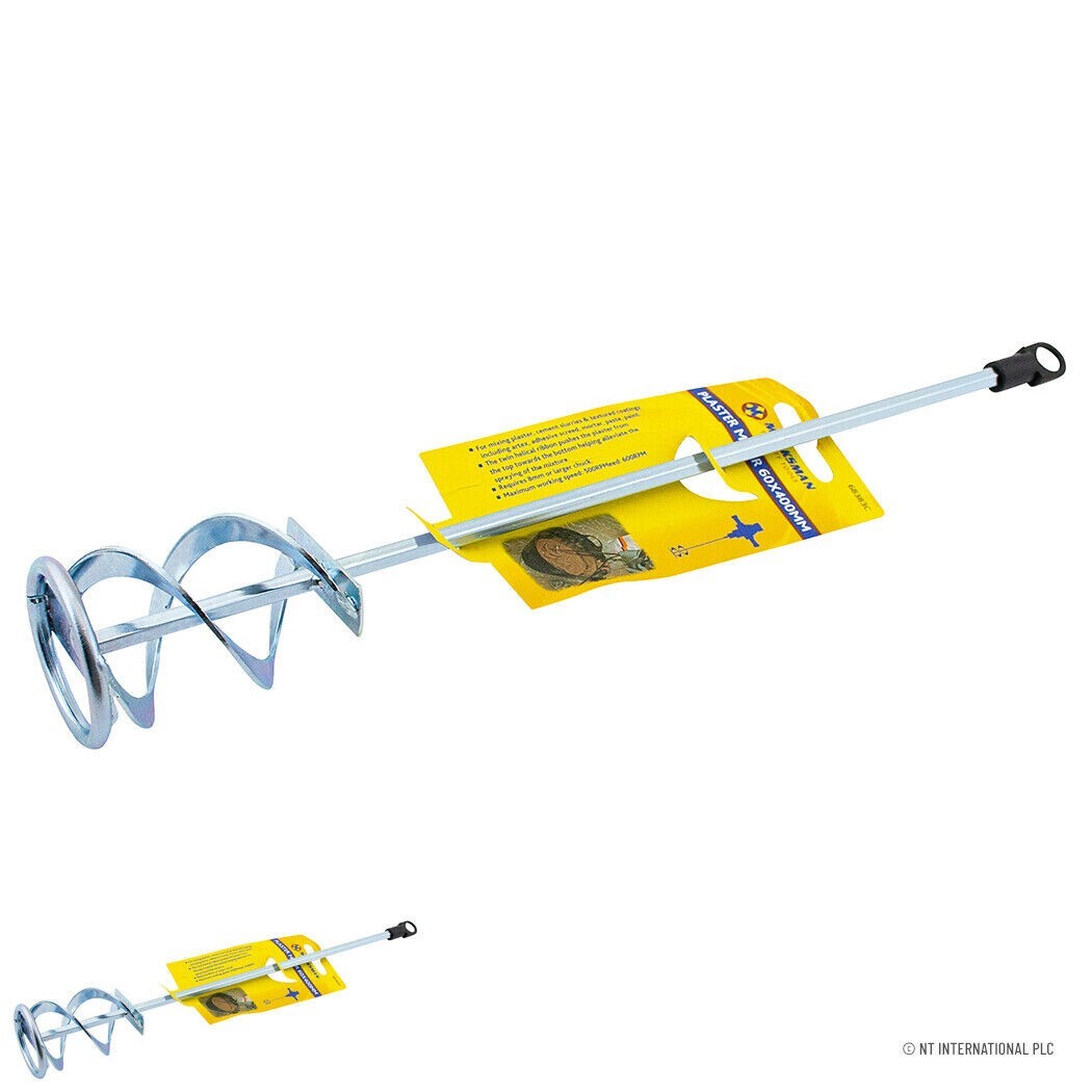 DRILL PAINT POT PLASTER MIXER STIRRER MIXING PADDLE WHISK HAND TOOL 60 ...