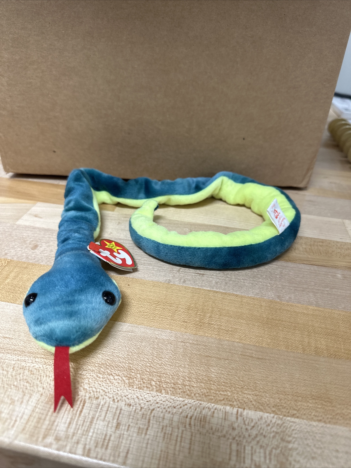 Ty Hissy The Snake Beanie Babies Baby Collection Stuffed Plush Toy With ...