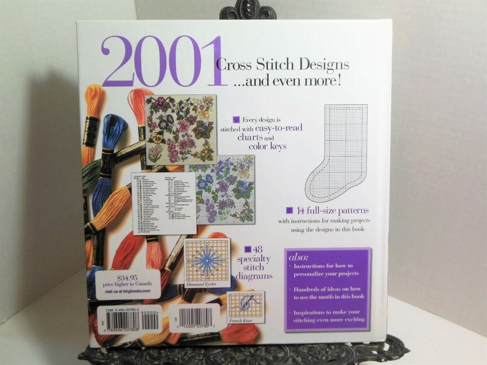 Cross Stitch Designs OVER 2000 Patterns HB BOOK Christmas Halloween ...