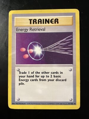 Energy Retrieval 81/102 Base Set Pokemon Card WoTC 1999 NM | eBay