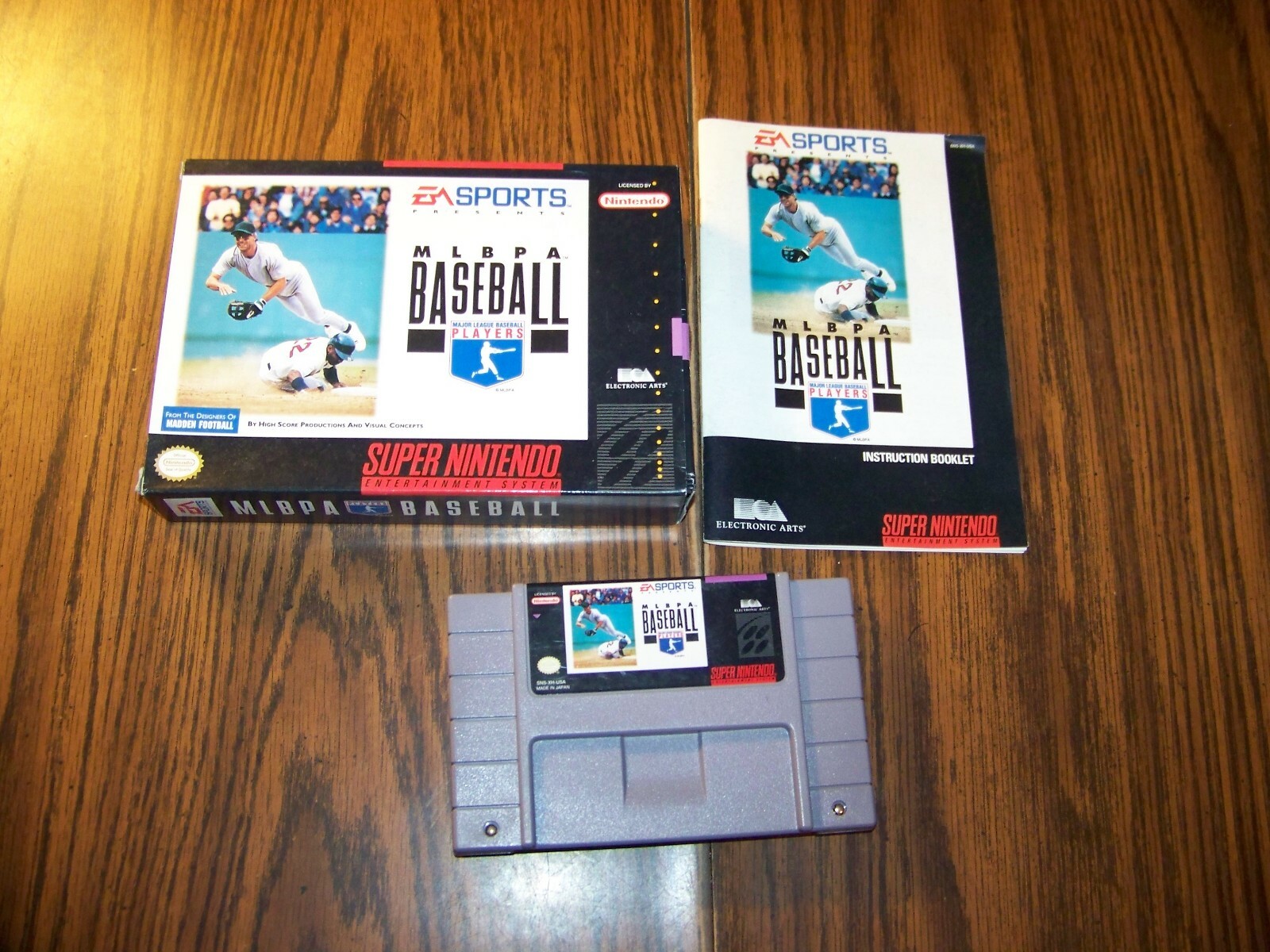 Super Nintendo SNES MLBPA Baseball ( Video Game With Box & Manual ) | eBay