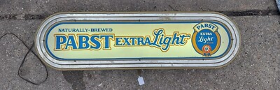 Pabst Extra Light Naturally Brewed Light Sign PBR wall decor bar man ...