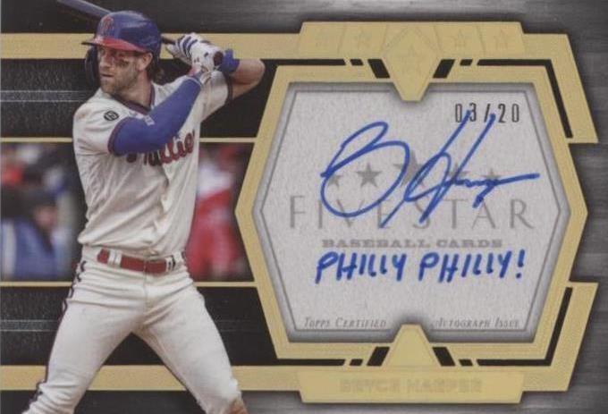 2022 Topps Five Star - Five Star Signatures Bryce Harper #FS-BH /20 (AU ...