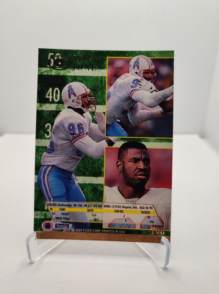 1994 Fleer Ultra Football Card #108 Sean Jones Houston Oilers | eBay