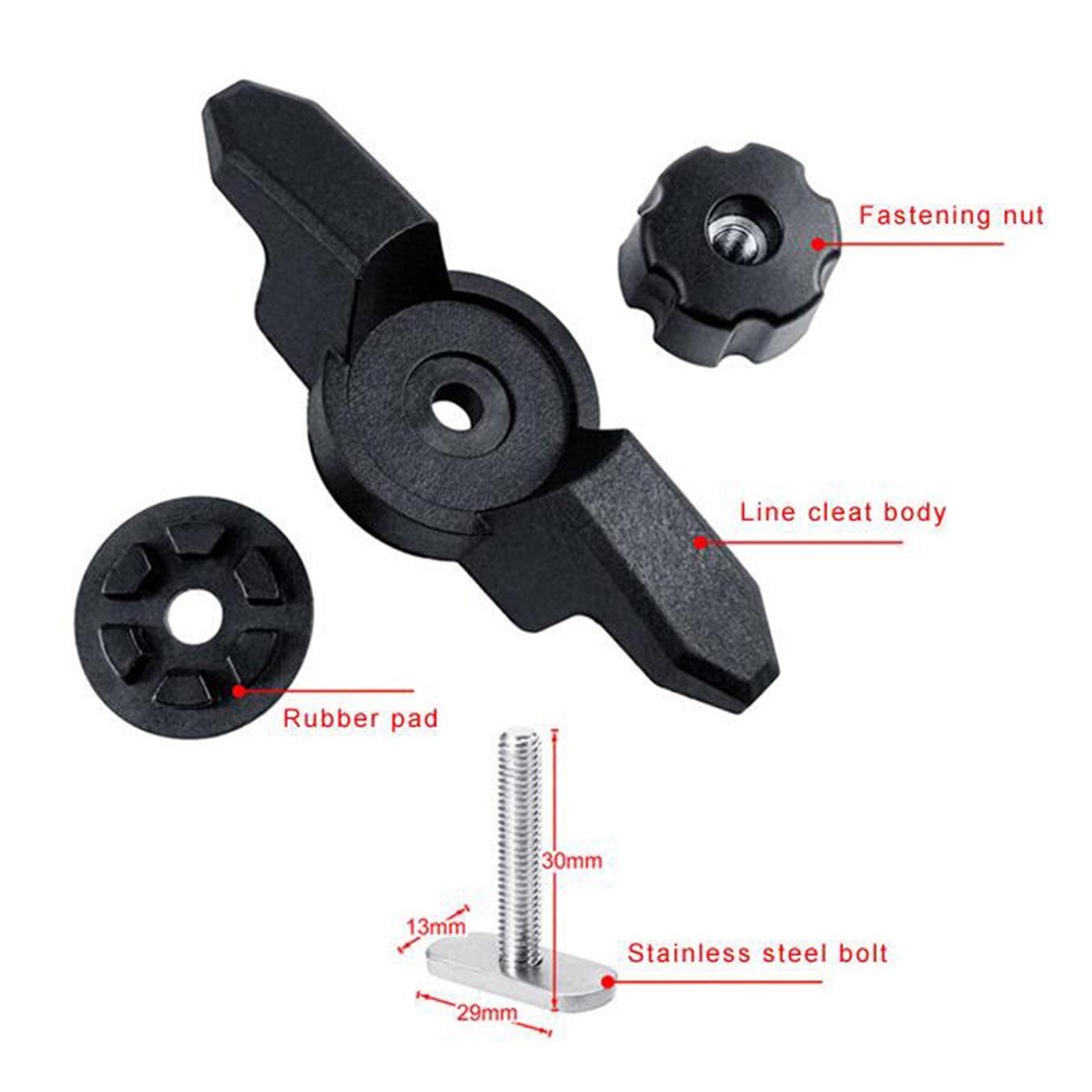 Line Cleat for Kayak Track Mount Kayak Line Cleat for Canoes Rail Mount ...
