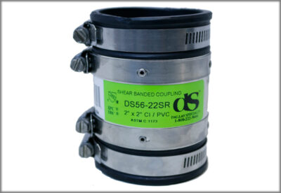 Fernco DS56-22SR ARC 2x2 PL/CI TO PL/CI Flexible Band Coupling 2 in | eBay