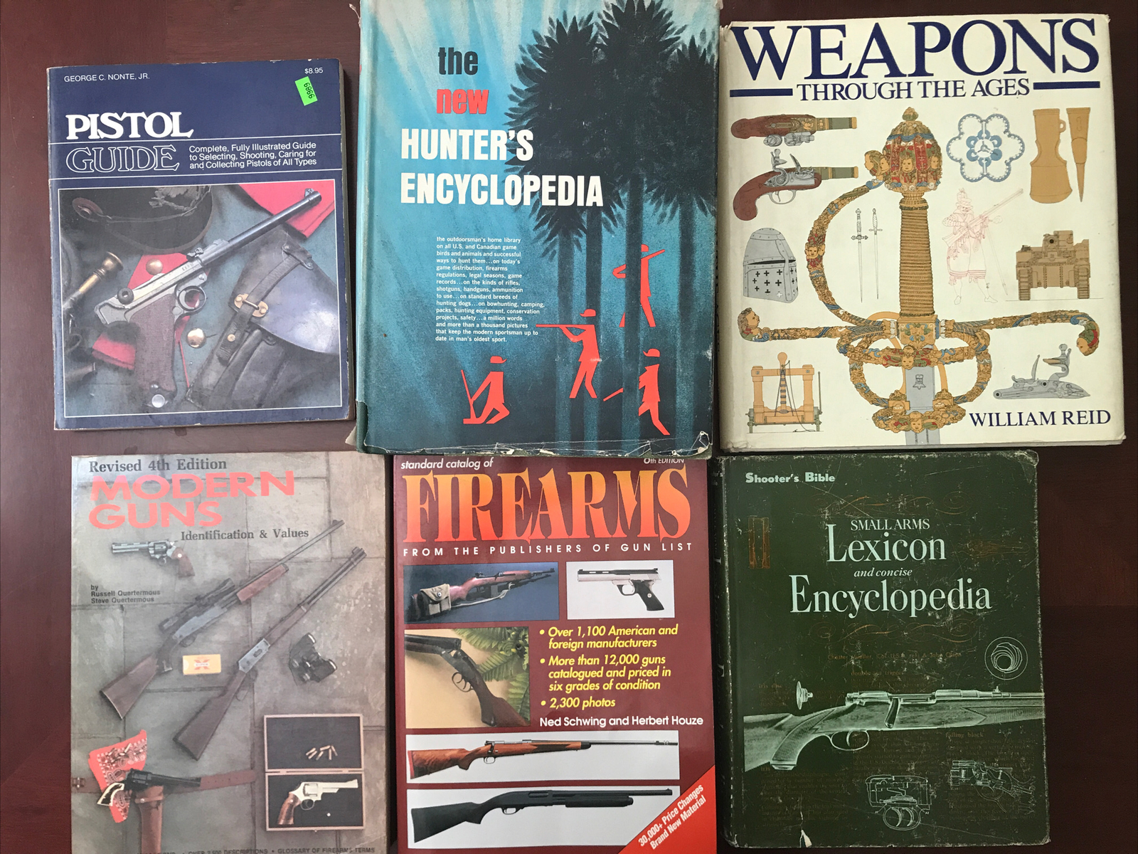 Lot of 6 Reference Books Hunter Encyclopedia Firearms Guns Weapons ...