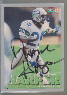 Autographed 1993 Fleer Dwayne Harper - Seahawks | eBay