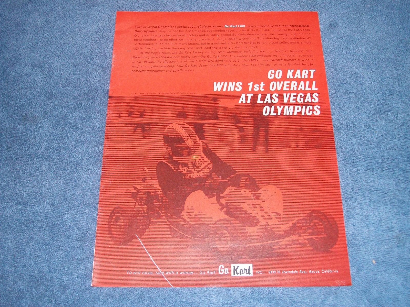1962 Go-Kart 1200 Vintage Ad "Go Kart Wins 1st Overall at Las Vegas ...