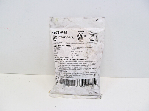 Interlogix 1078w-M Recessed Security Door Contact Brown | eBay