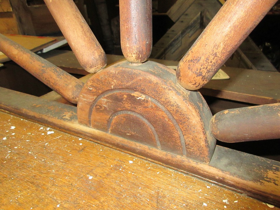 LATE victorian wooden ARCHED window screen embellishment? NICE turnings ...