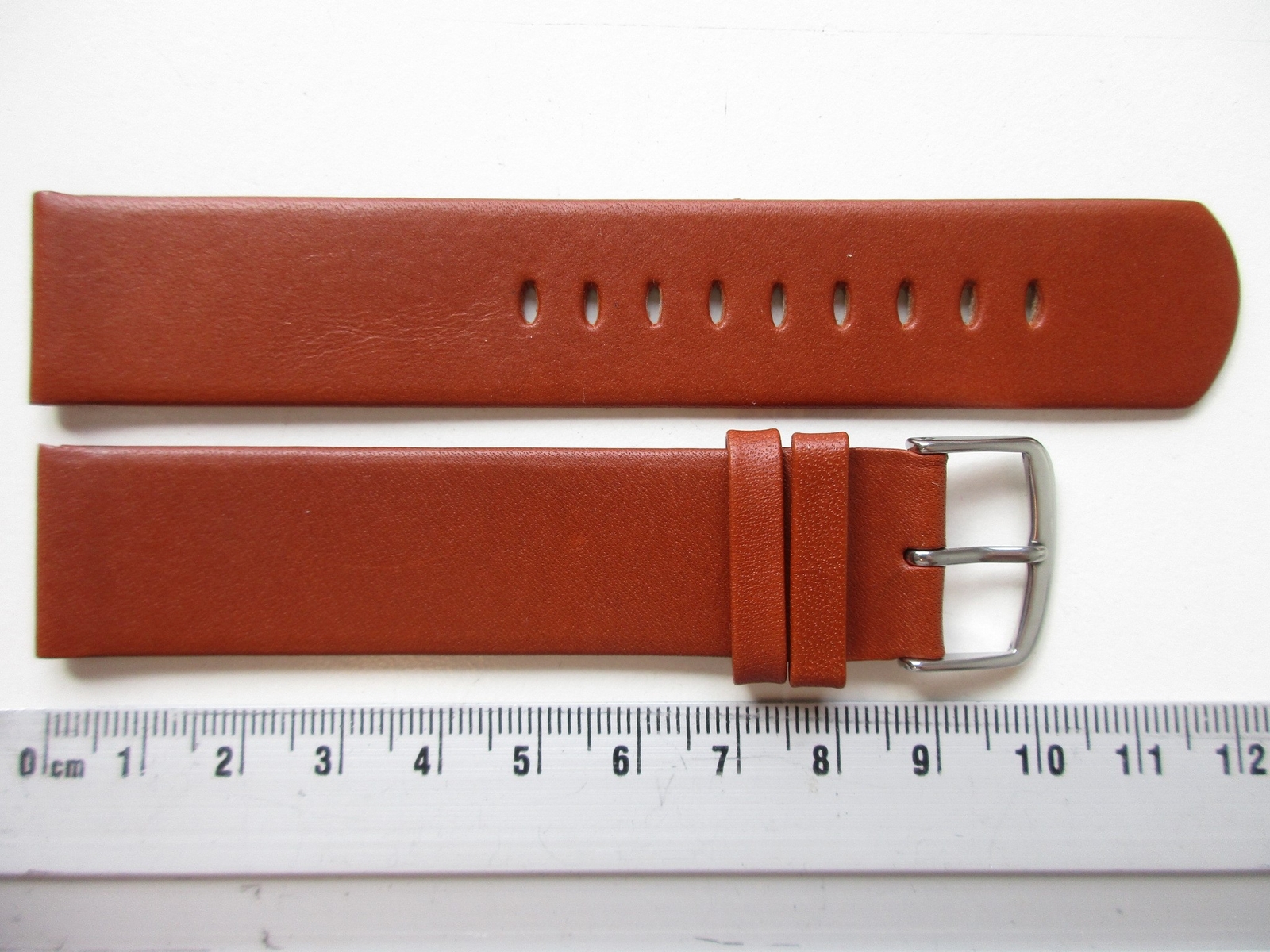 Cinnamon brown Untapered Unstitched 21 MM leather watch band strap - XL ...