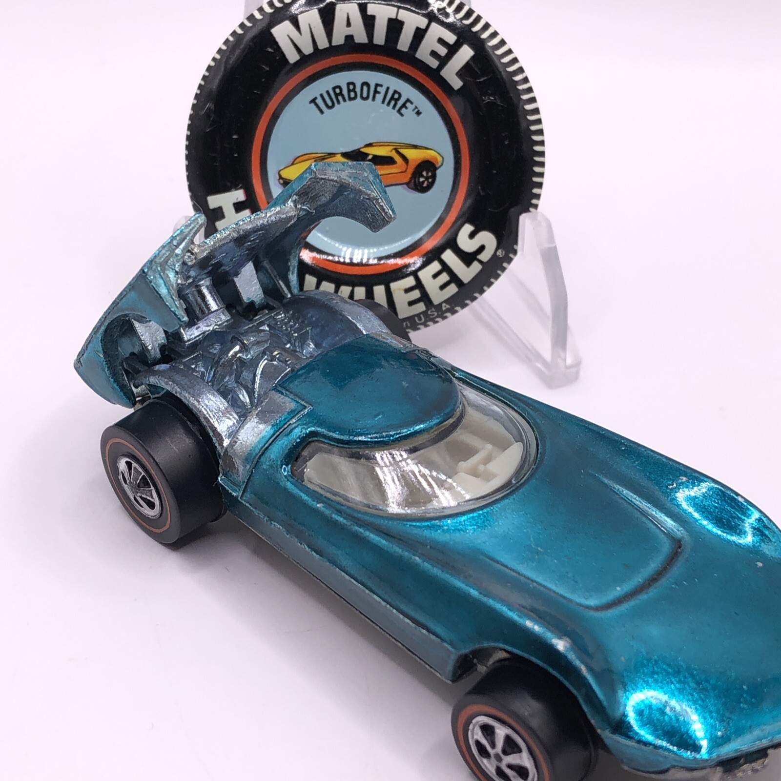 Hot Wheels Redlines Turbofire 1968 Aqua, White Interior, Original W ...