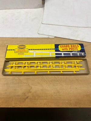 NOS Aurora T-jet HO Scale Slot Car Boxed Yellow Guardrail | eBay