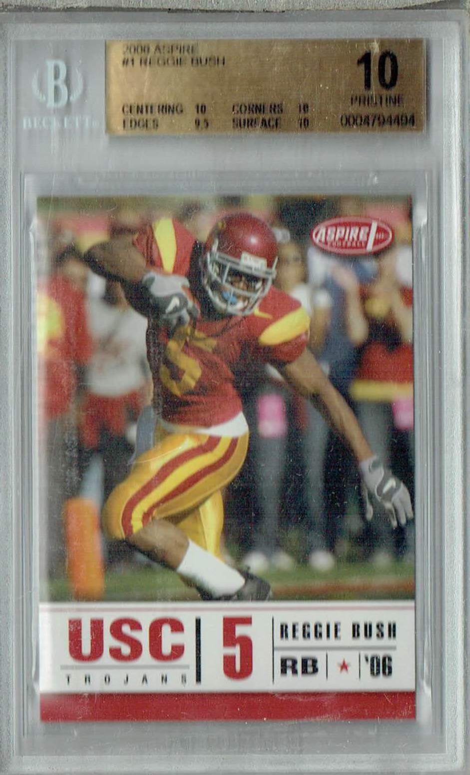 BGS 10 Reggie Bush 2006 Sage Aspire #1 Rookie Card | eBay