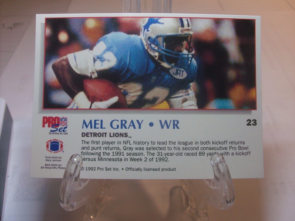 1992 Pro Set Power Football #23 - Mel Gray - Detroit Lions 92-973 | eBay