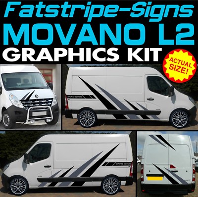 to fit VAUXHALL MOVANO L2 MWB GRAPHICS STICKERS STRIPES DECALS CAMPER ...