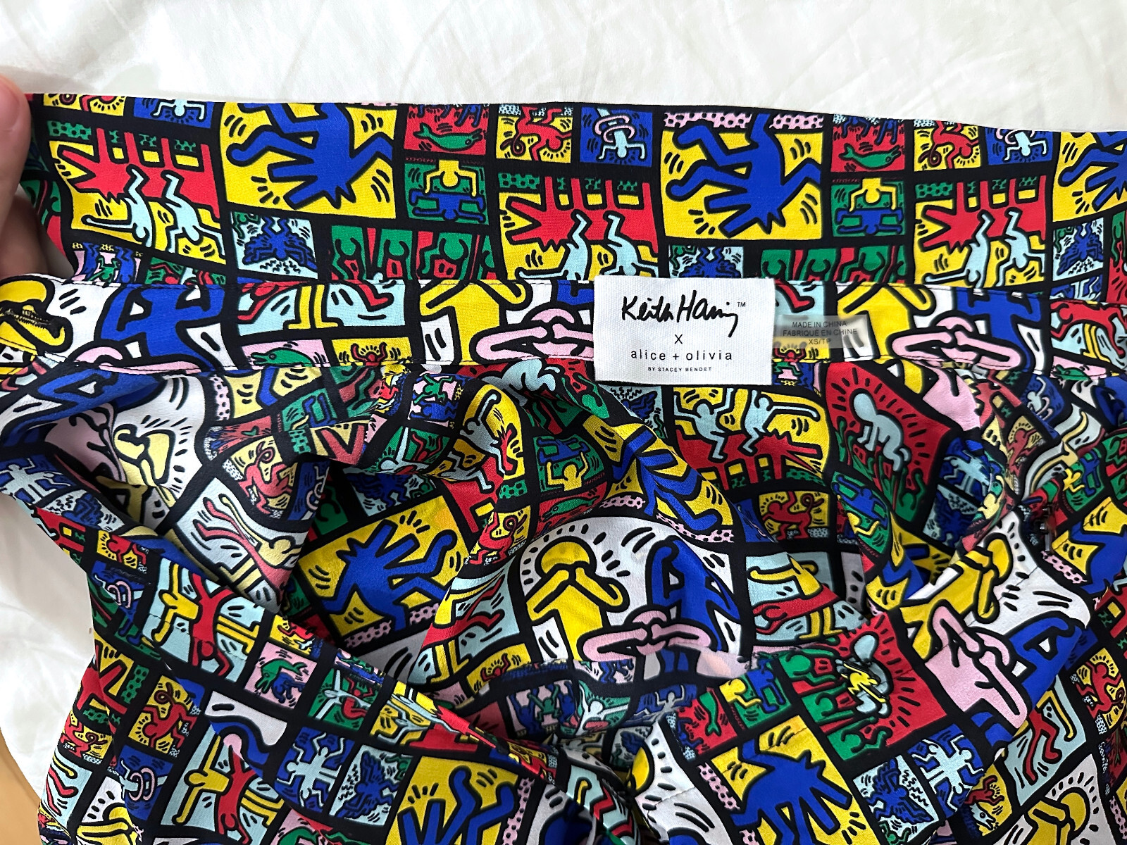 Alice + Olivia Keith Haring Willa Shirt Blouse Silk D… - Gem