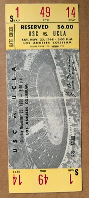 1968 USC vs. UCLA -- OJ Simpson -- RARE VINTAGE FOOTBALL TICKET | eBay