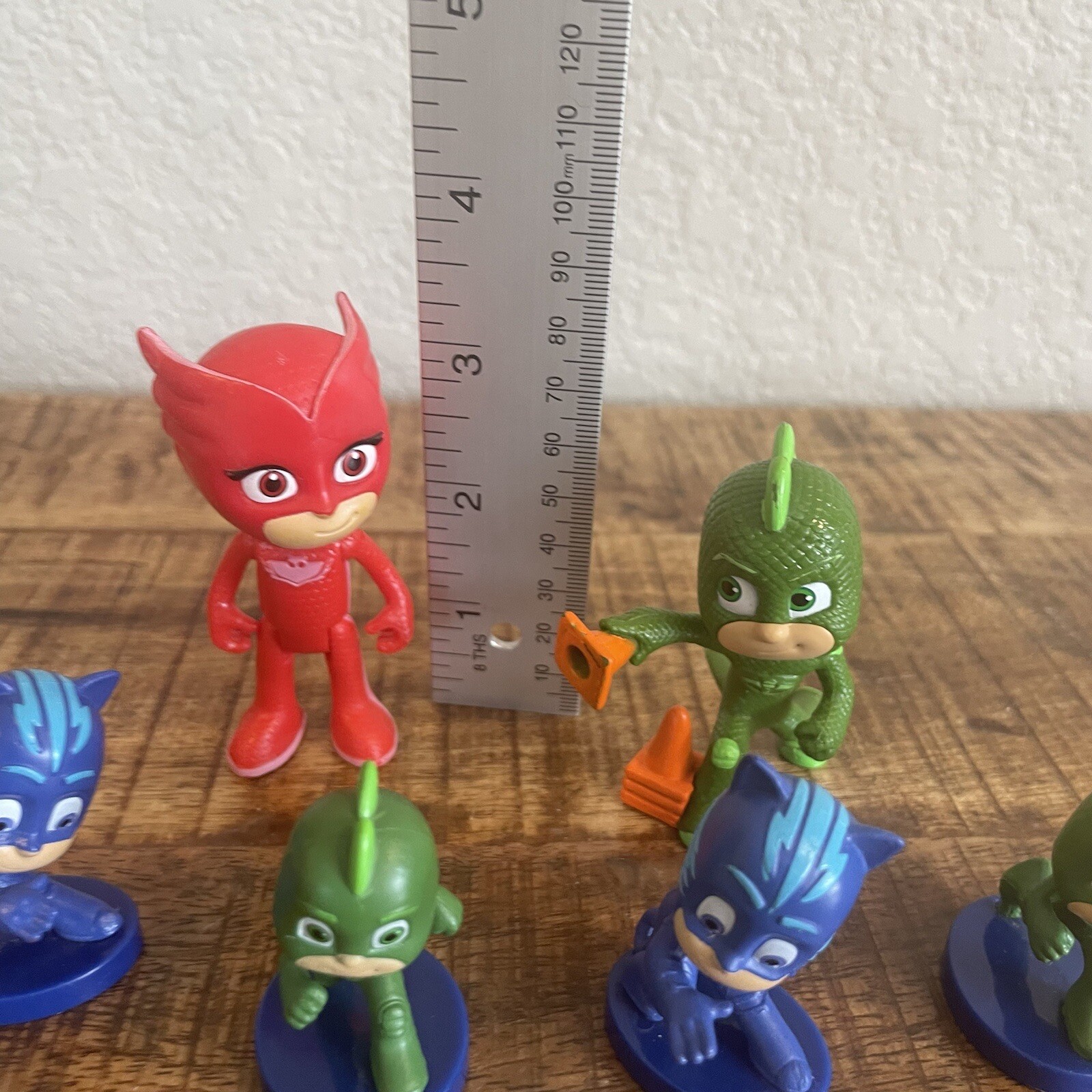 6 Piece Lot PJ Masks Figures CATBOY & OWLETTE Blue Green Red Plastic | eBay