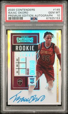 2020 CONTENDERS PREM ED AUTO #145 ISAAC OKORO PSA 10 | eBay