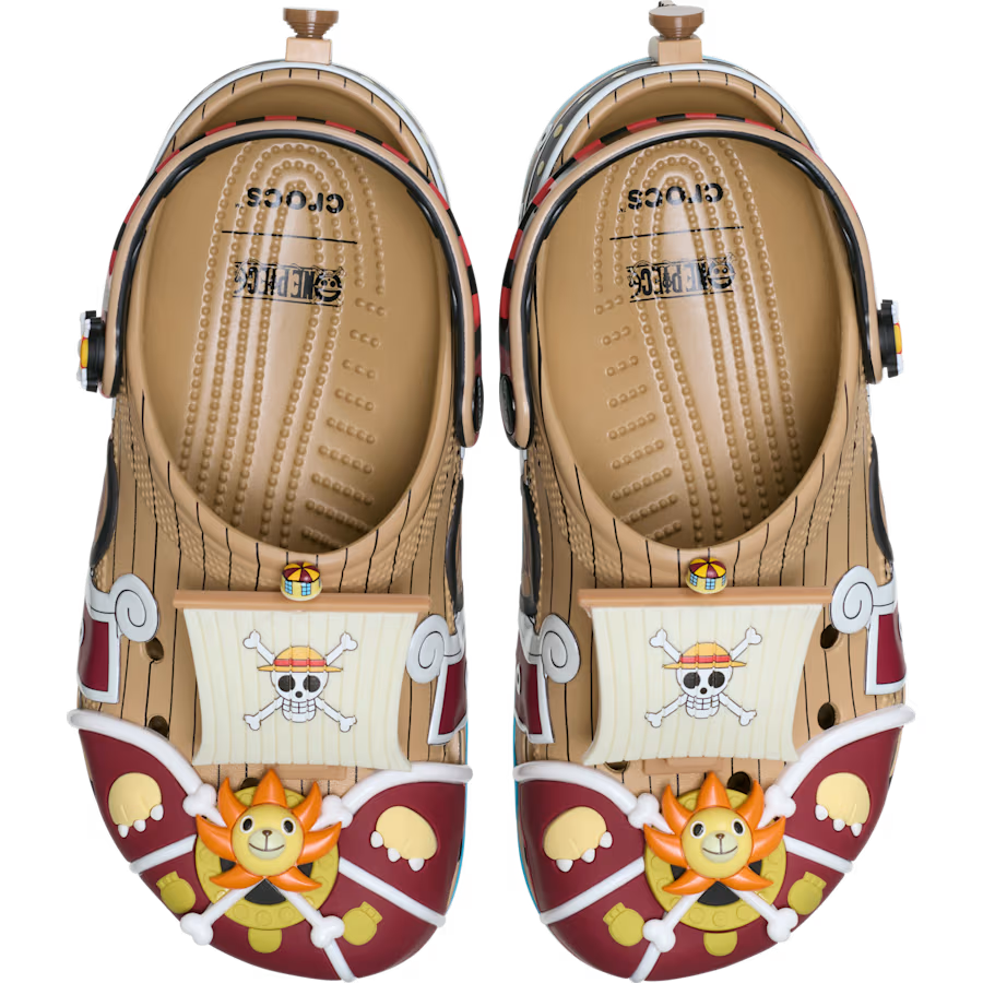 Crocs One Piece The Thousand Sunny Classic Clog W8/M6Jibbitz Charms 4 ...