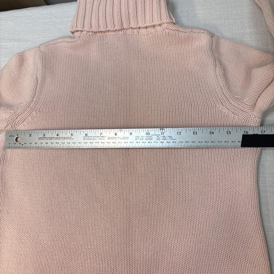 Philosophy Roll Neck Sweater Quiet Luxury Minimalist Ballet Pink Cotton Sm | eBay