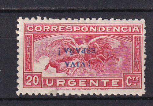 SCW Patriotic Stamps Orense Edifil 17hi overprint inverted MH (LP) | eBay