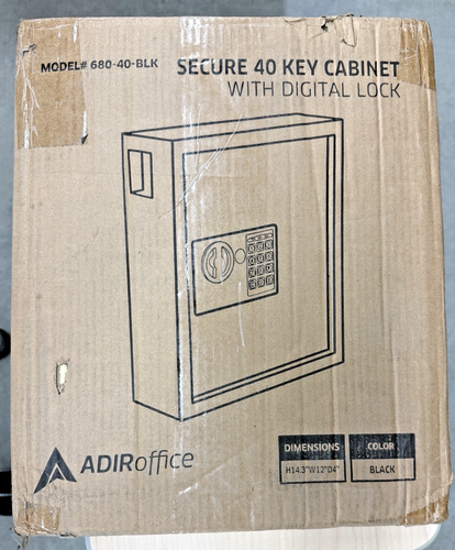 AdirOffice Secure 40 Key Cabinet with Digital Lock Model 680-40-BLK ...