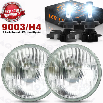 For 1990-1997 Mazda Miata Projector 7"inch Round LED Headlight Pair ...