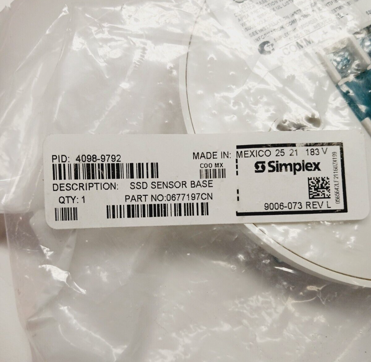 NEW SIMPLEX SSD SENSOR BASE 0677197CN / 4098-9792 | eBay