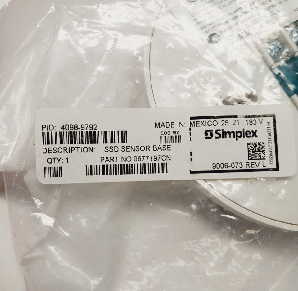 NEW SIMPLEX SSD SENSOR BASE 0677197CN / 4098-9792 | eBay