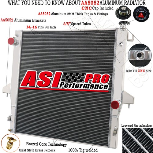 ASI 2 Row Aluminum Radiator For 2003-2010 Dodge Ram 2500 3500 PICKUP 5 ...