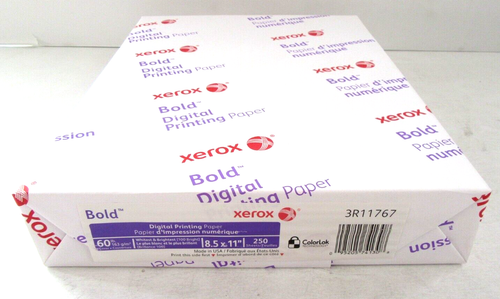 250 Sheet Xerox Bold 60 lb Cardstock Premium Color Printing Copy Paper ...
