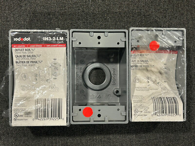 LOT OF 3 PIECES RED DOT OUTLET BOXES IH3-1-LM-COMES AS SHOWN | eBay
