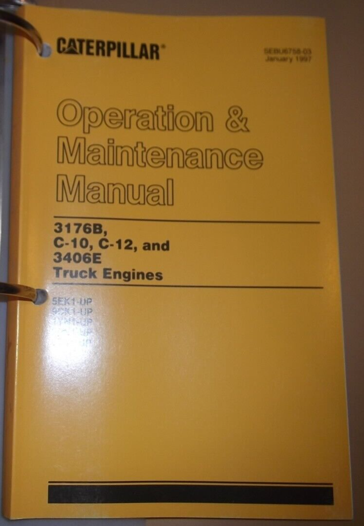 CAT CATERPILLAR 3176B DIESEL TRUCK ENGINE SERVICE SHOP REPAIR MANUAL ...