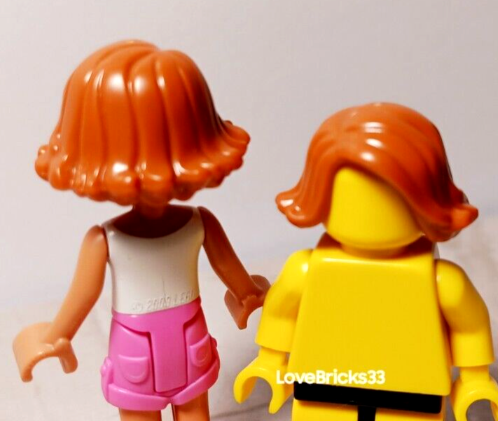 LEGO Bob Haircut Wig Hair Dark Orange Flipped Up End Long Bangs Mom ...