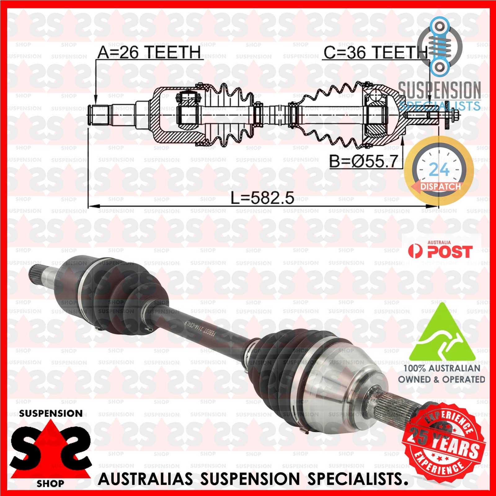 Front Axle Left Drive Shaft Suit VOLVO 260 (P262, P264) 2.7 260 (P262 ...