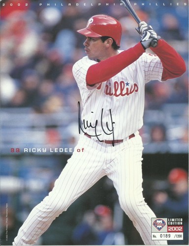 Ricky Ledee - Phillies MLB Baseball Autograph Signed 8x11 Photo Card | eBay