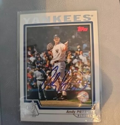 2004 Topps - #64 Autographed Andy Pettitte W/ Certificate Of ...