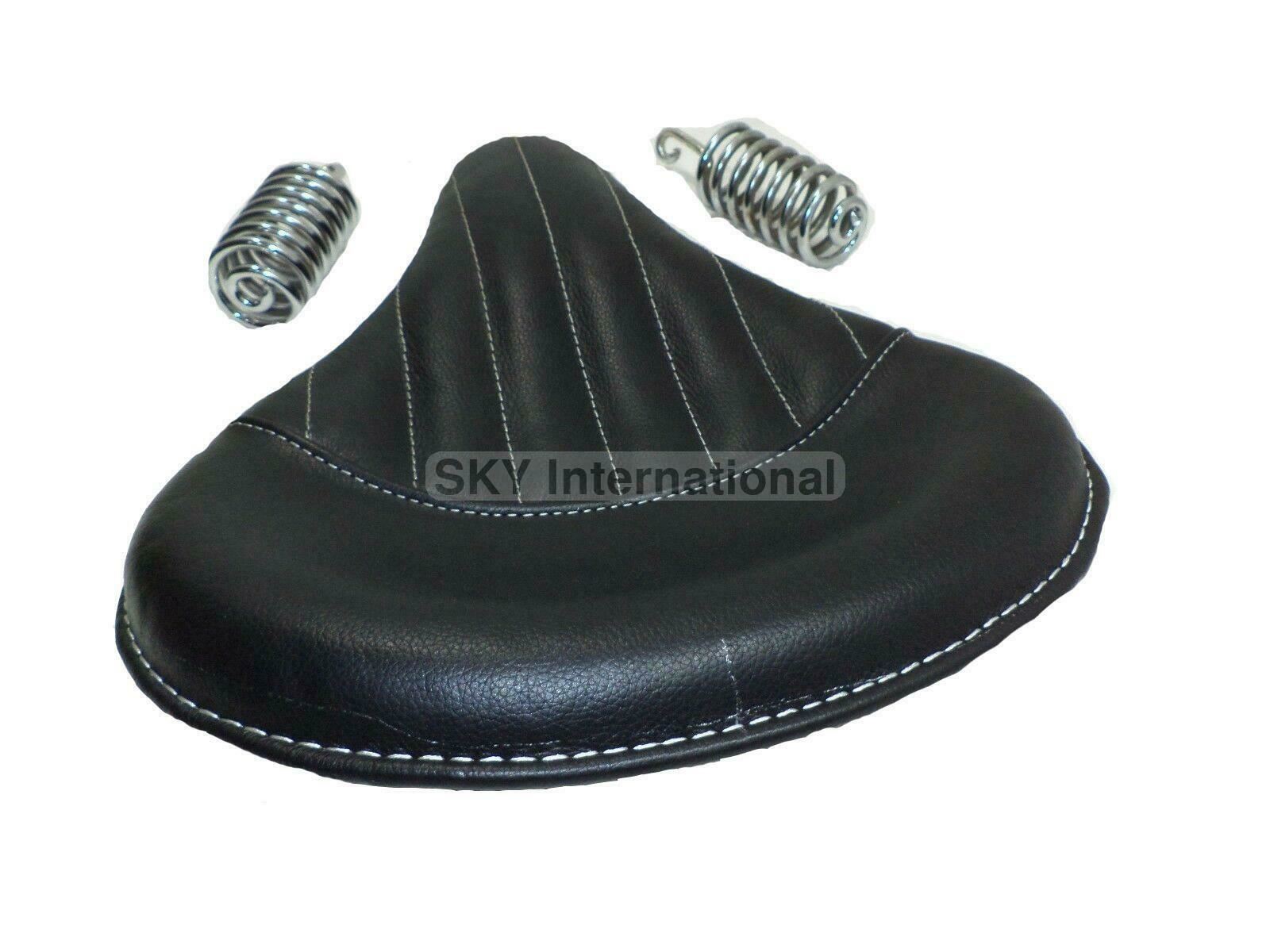 Pure Leather Solo Front Seat Type 3 Black Colour Fit For Royal Enfield ...