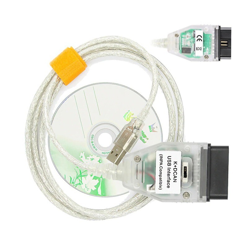 Fit For BMW INPA K+DCAN OBD2 USB Interface Cable With Switch EDIABAS ...