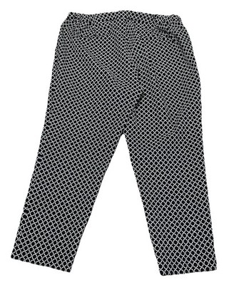 TALBOTS Navy Blue White Chain Link Cropped Pants 18 W 18W | eBay