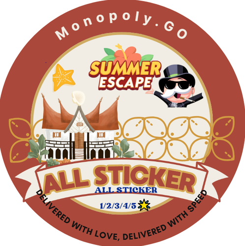 🌚Monopoly.Go 🌞Sticker⚡Summer Escape🌟1/2/3/4/5🌟 Cheap!🌞 | eBay